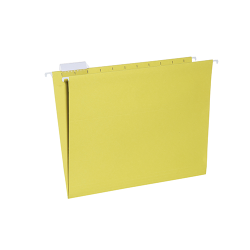 Hanging File Folder - 1/5 Cut - Letter - Yellow | Abel Supply