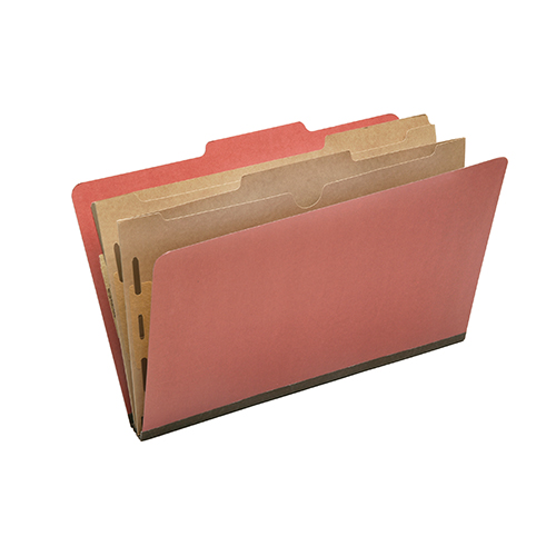 Pocket Classification File Folder - Legal - Earth Red | Abel Supply