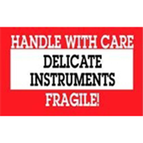 #DL1460 3 x 5" Delicate Instruments Handle with Care Fragile Label ...