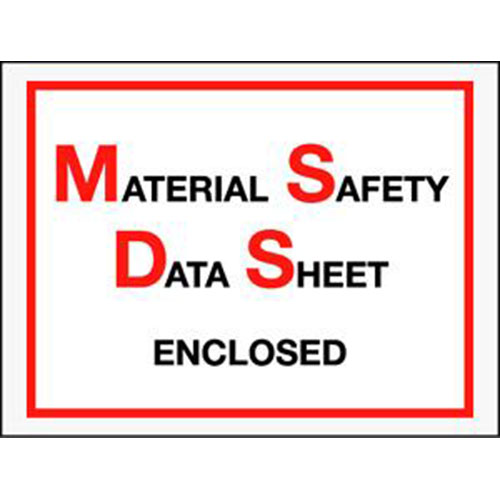 6 1/2 x 5" Material Safety Data Sheet Enclosed Envelope (1000/Case ...